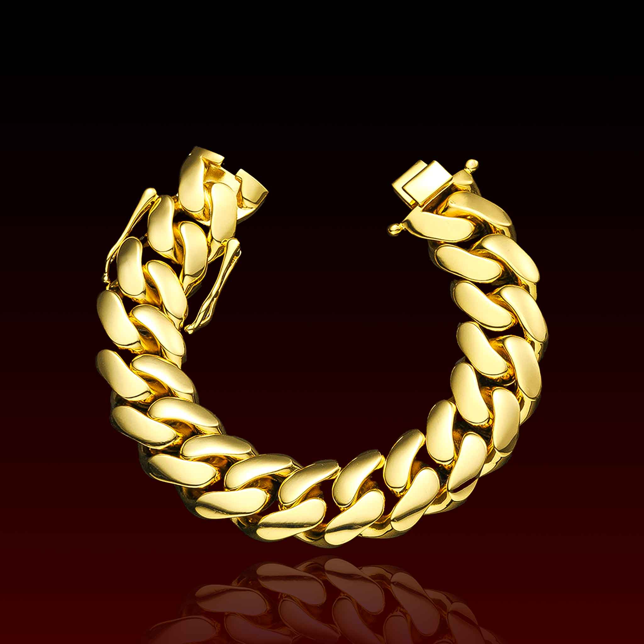 18k Thickness Miami Cuban Link Bracelet Globetuch