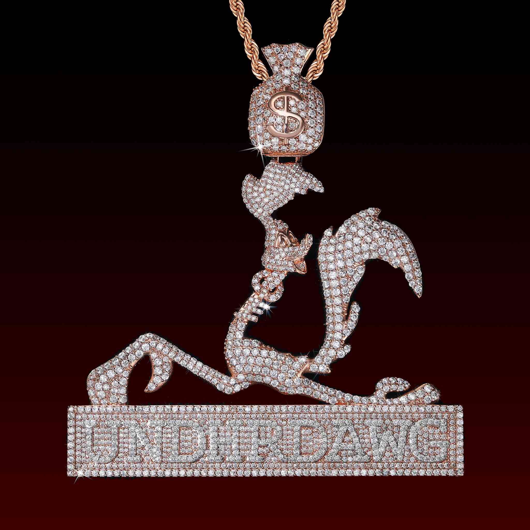 Money Bag Roadrunner Iced Out Pendant – Globetuch