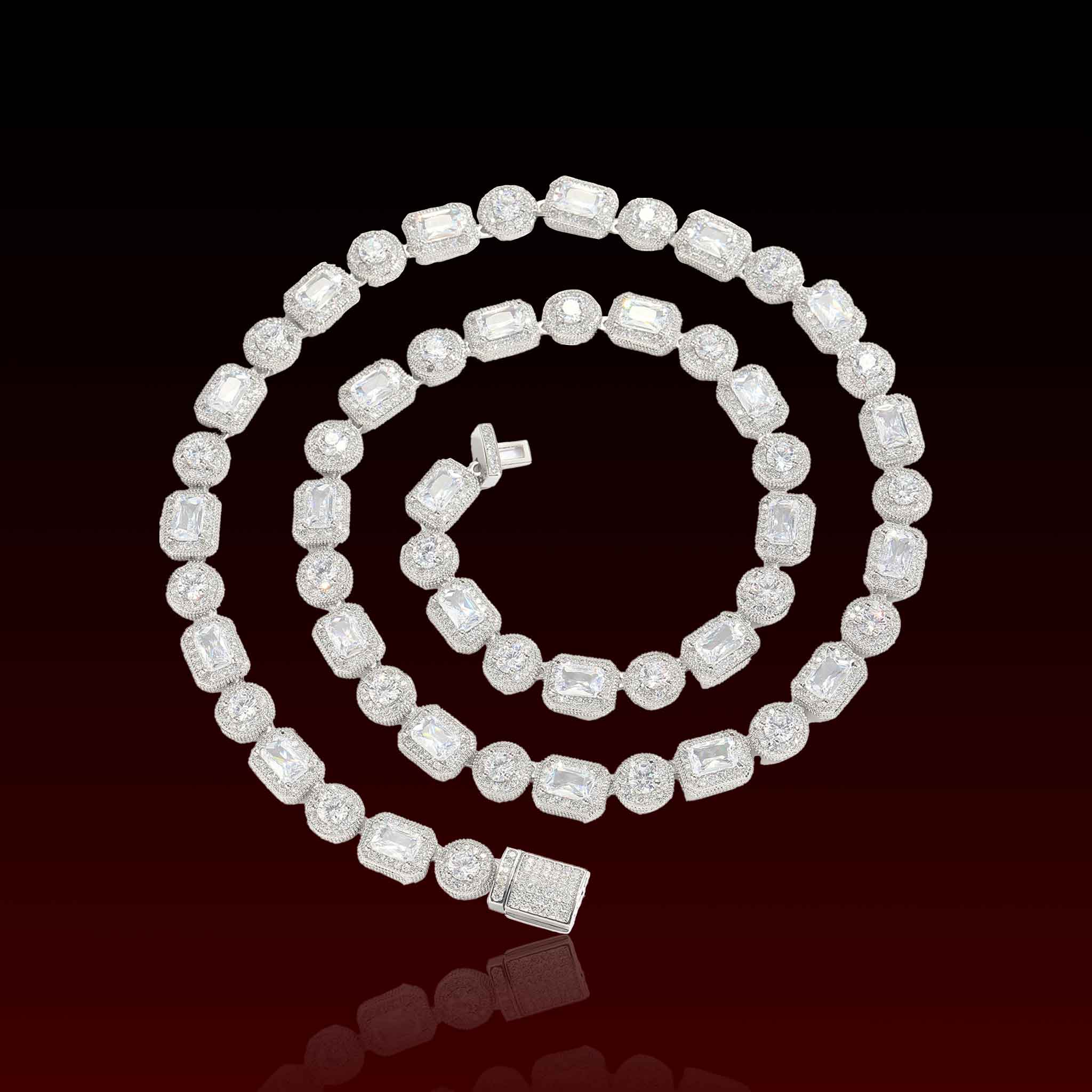 Mix Shape Stone Iced Out Chain – Globetuch