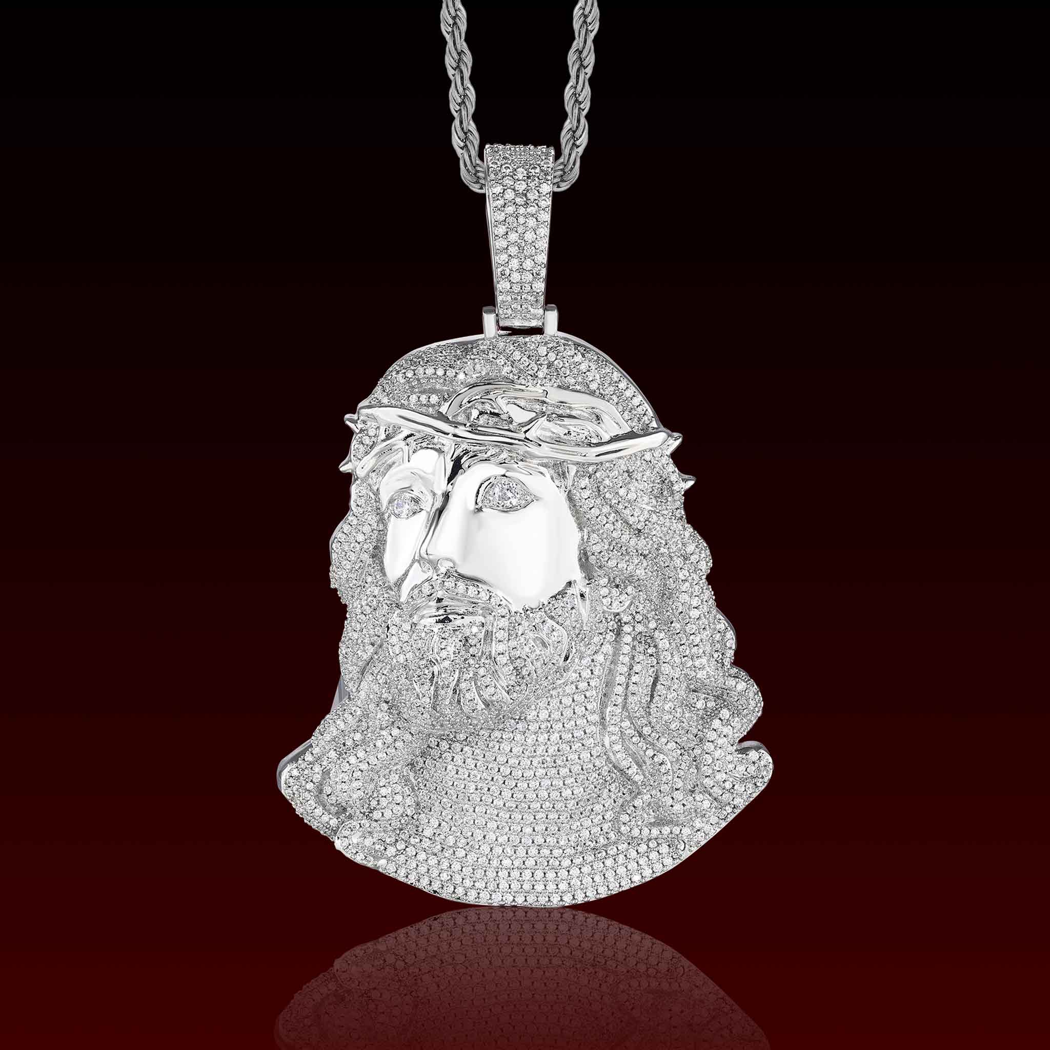 Jesus Face Iced Out Pendant – Globetuch